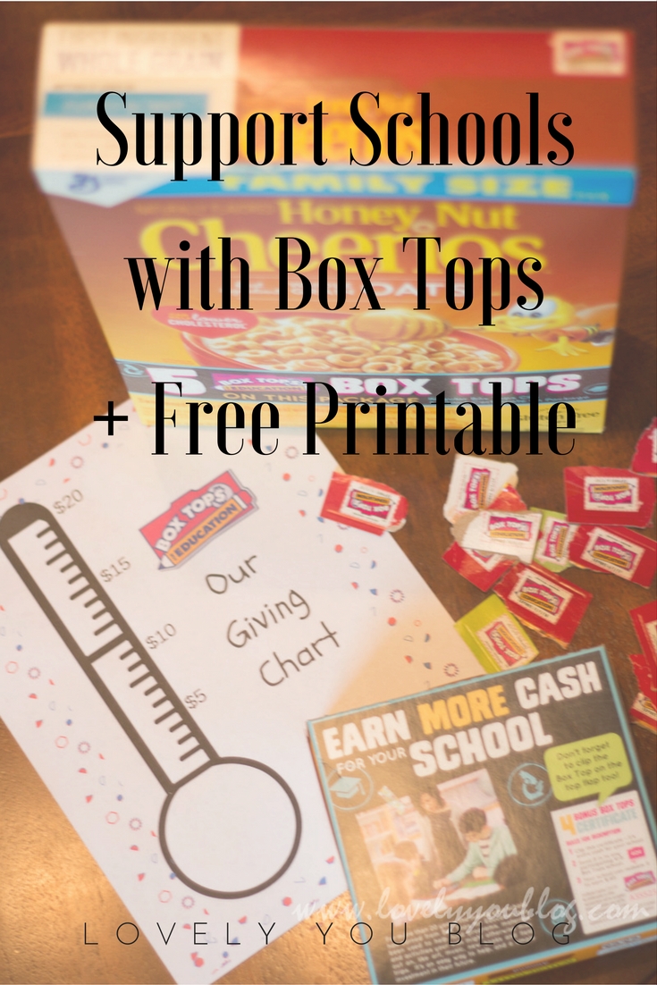 Support Schools with Box Tops + Free Printable Giving Chart - Natasha Smith