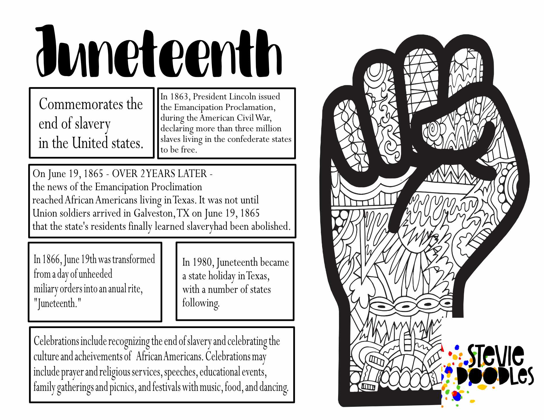 Juneteenth Printable Activities Printable Calendars At A Glance
